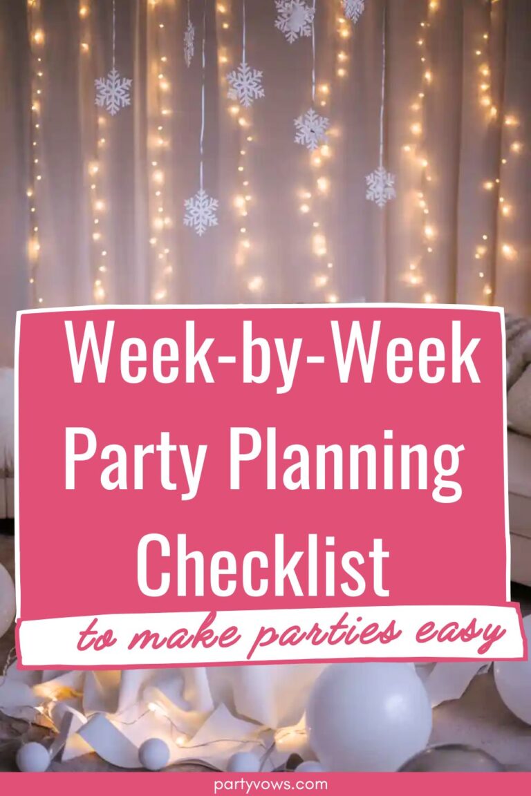 Simple Countdown Timeline to Plan Party - Party Vows