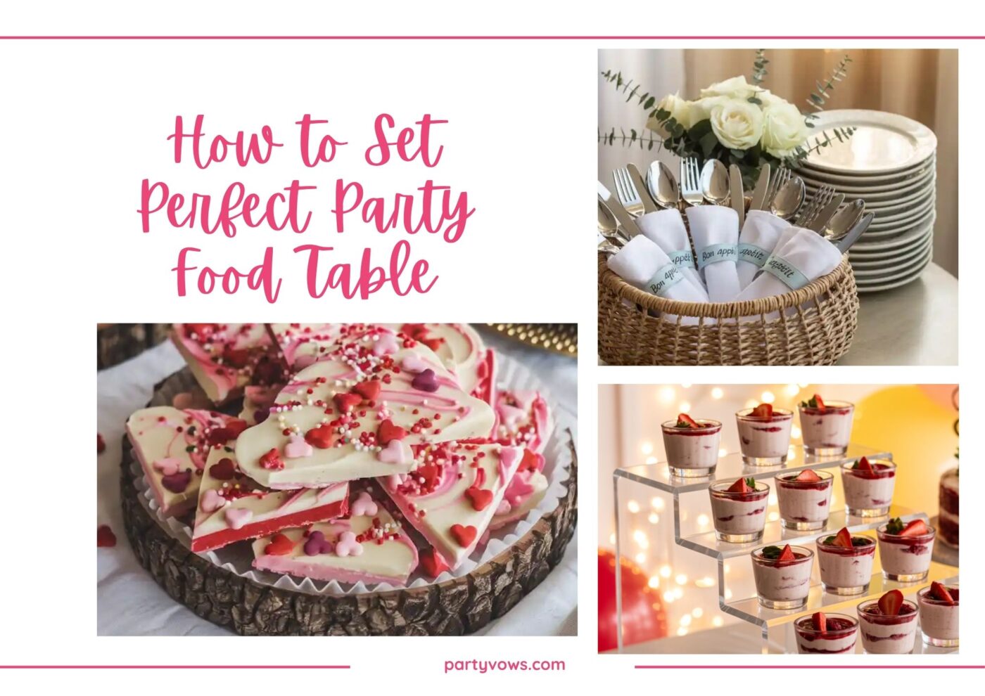 How to Set Up the Perfect Party Food Table - Party Vows