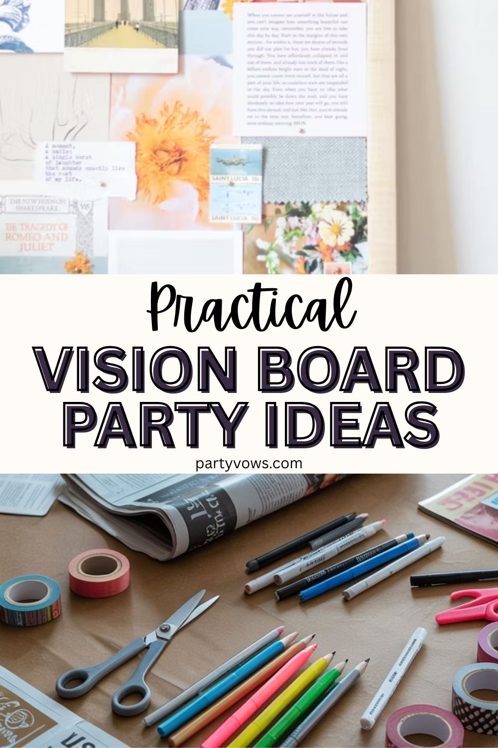 How to Host the Perfect Vision Board Party - Party Vows